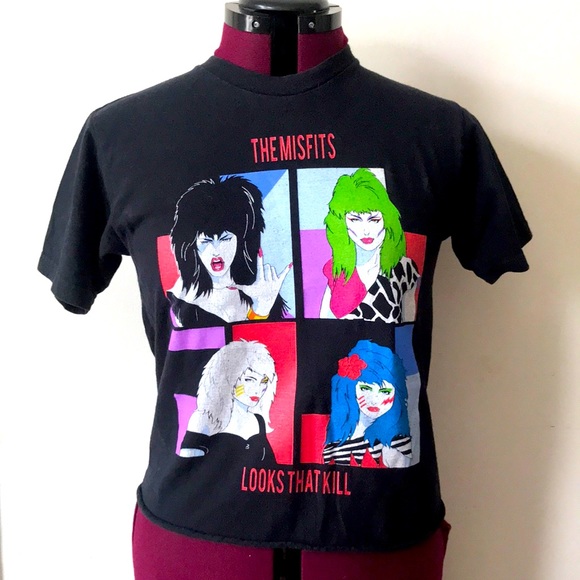 JEM | Tops | Jem The Misfits 8s Black Tee Shirt Sz Small | Poshmark